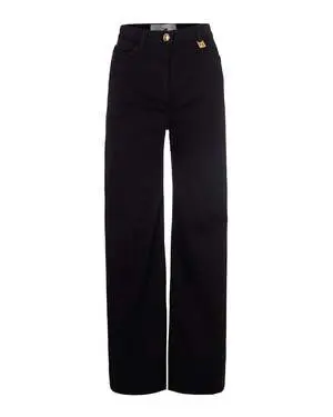 Elisabetta Franchi Wide Leg Trousers - Nero