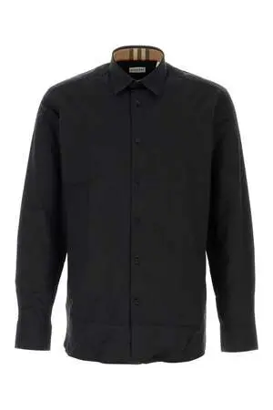 Burberry Slim Fit Stretch Cotton Shirt - Black
