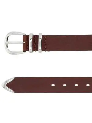 SUNFLOWER Premium Leather Belt For Ss26 Collection - Brown