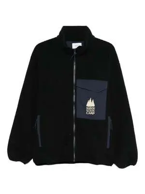Maison Kitsuné Fleece Zip-up Jacket - Black