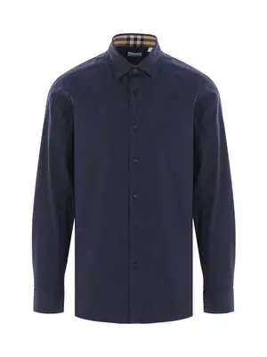 Burberry Classic Equestrian Knight Embroidered Shirt - Navy