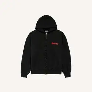 Balenciaga Medium Fit Zip-up Jacket For - Black
