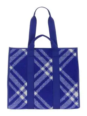 Burberry Check-pattern Shopper Tote Bag - Blue