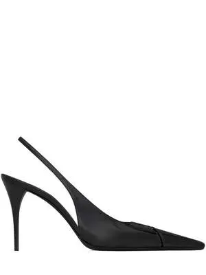 Saint Laurent SAINT LAURENT Slingback Heels With Engraved Insole, 9 Cm Heel Height Nero