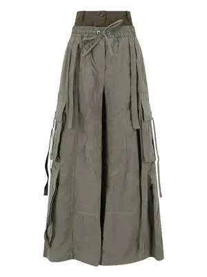 Dolce & Gabbana Waxed Faille Cargo Trousers - Green