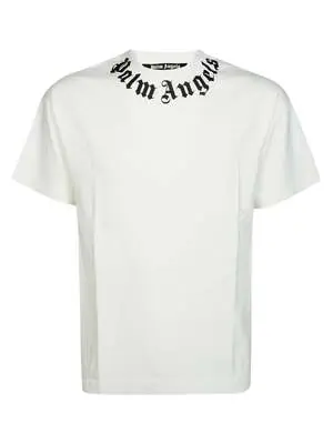 Palm Angels Logo Neck T-shirt - Bianco