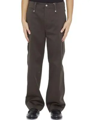 Burberry BURBERRY Cotton Wide-Leg Trousers Brown