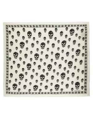 Alexander McQueen Skull Silk Scarf - Ivory