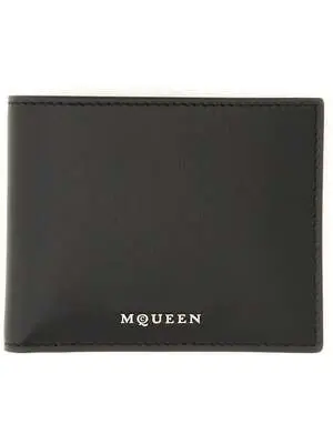 Alexander McQueen Bi-fold Logo Wallet - Black