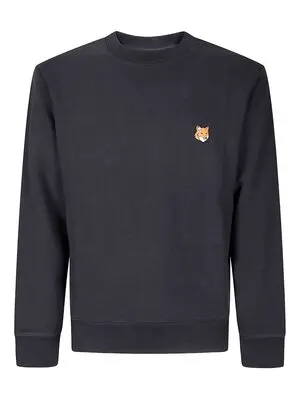 Maison Kitsuné Fox Head Regular Fit Sweatshirt - Black