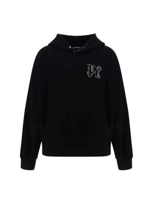 Palm Angels Pa Monogram Embroidered Hoodie - Blackblack