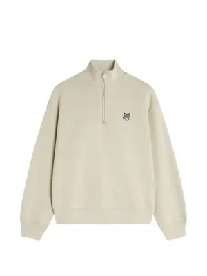 Maison Kitsuné Comfort Half Zip Sweatshirt - Tealeaf
