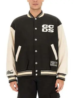 Gcds Varsity Bomber Jacket - Black