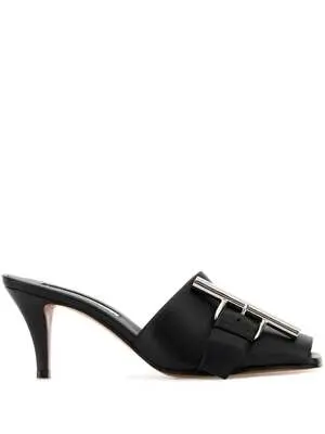 Alexander McQueen Open Toe Heeled Sandals - Nero