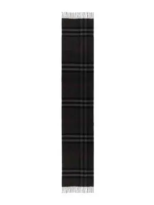 Burberry Check Cashmere Scarf - Black