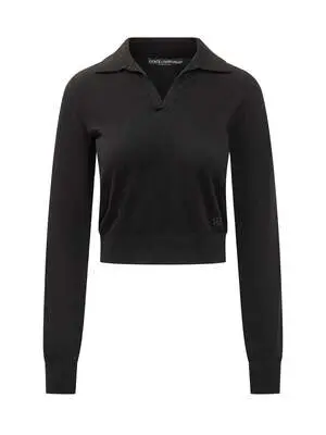 Dolce & Gabbana Stylish Sweater With Neck Detail Fw25 - Nero