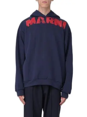 Marni Monolith Logo Hoodie - Blue