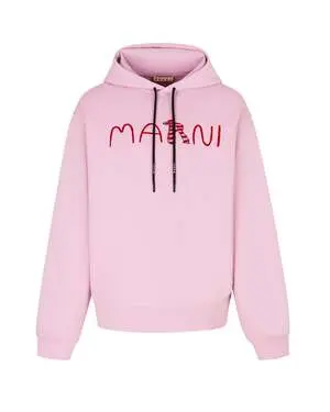 Marni Ribbed Knit Hoodie - Quartz