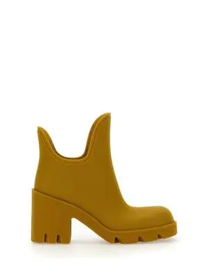 Burberry Rubber Marsh Stamp High Boots - Beige