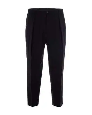 BRIGLIA Tailored Wool Blend Trousers - Nero
