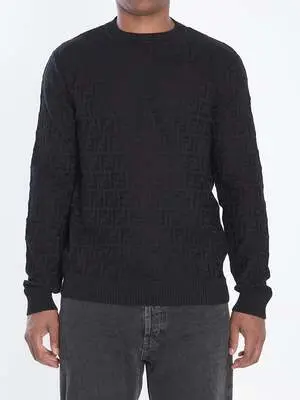Fendi Ff Cotton Jumper - Black