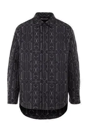 Palm Angels Overshirt In Quilted Nylon