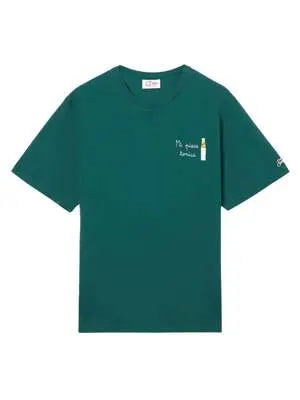 MC2 SAINT BARTH Mc2 Saint Barth Graphic Cotton T-Shirt Green