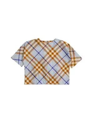 Burberry Checked Short-sleeved T-shirt - Multicolour