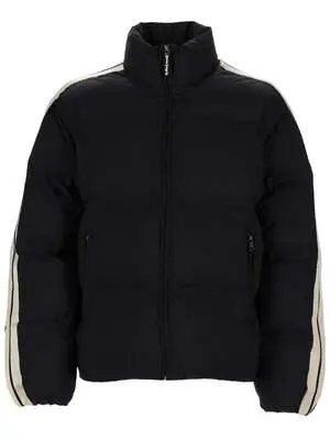 Palm Angels Puffer Jacket With Side Stripe Detail - Black