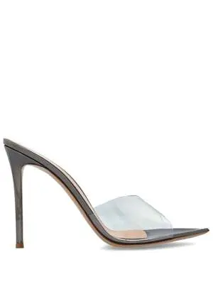 GIANVITO ROSSI Pointed Toe Stiletto Sandals - Silver