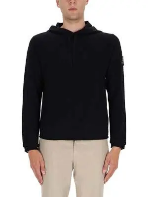 Premiata Virgin Wool Knit Hooded Sweater - Black
