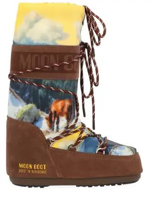 MOON BOOT PER GUEST IN RESIDENCE Stivale Icon High Postcard - Brown