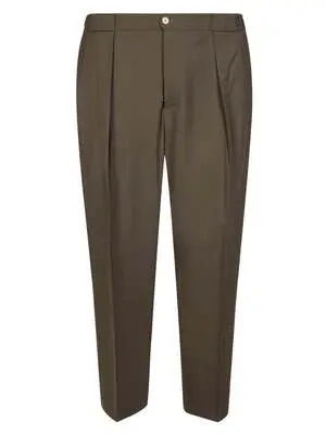 BRIGLIA Portobellos Pleated Trousers - Marrone