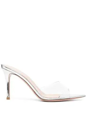 GIANVITO ROSSI Gianvito Rossi Pointed Soft Plexi Sandals With 85mm Heel Silver