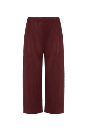 Issey Miyake Pleated Wide Leg Pants