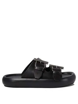 Alexander McQueen Hybrid Double Buckle Sandals - Black