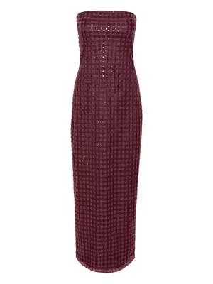 ROTATE BY BIRGER CHRISTENSEN ROTATE Strapless Maxi Dress With Zip Fastening