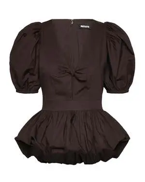 ROTATE BY BIRGER CHRISTENSEN Puff Sleeve Bow Detail Mini Dress - Molé