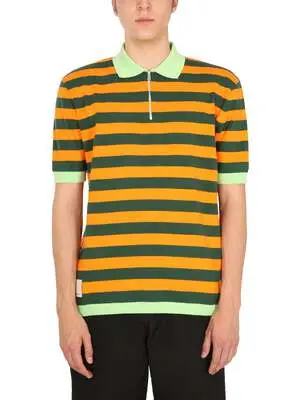SUNNEI X ELEONORA BONUCCI Striped Knit Longsleeve Polo - Multicolour