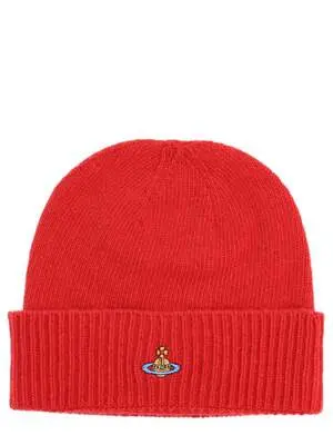 VIVIENNE WESTWOOD Cashmere Orb Beanie - Red