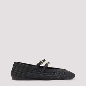 Prada Crochet Ballerinas - Black