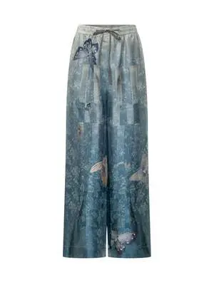 PIERRE-LOUIS MASCIA Wide-leg Paint Trousers