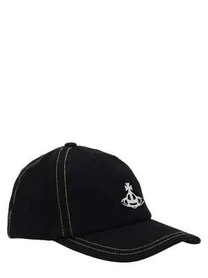 VIVIENNE WESTWOOD Chic Cotton Hat For Perfect For Spring/summer 2026 - Black