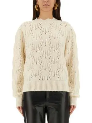 MARANT ETOILE Celestine Alpaca Blend Sweater - Ivory