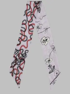 VIVIENNE WESTWOOD Printed Silk Scarf - Lilac