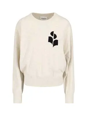 MARANT ETOILE Logo Crewneck Sweatshirt - Grey