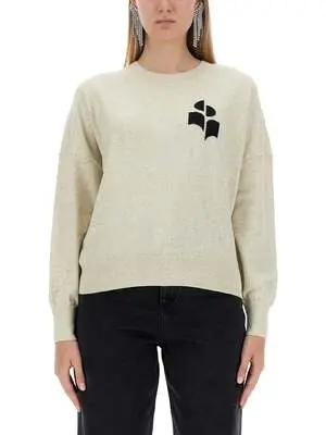 MARANT ETOILE Logo Crewneck Sweatshirt - Grey