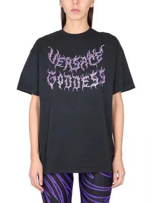 Versace Goddess Oversized Cotton T-shirt