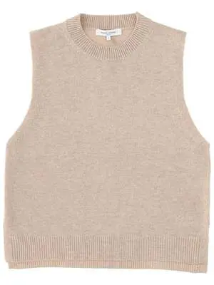 Maison Kitsuné Sleeveless Wool Knit Vest - Beige