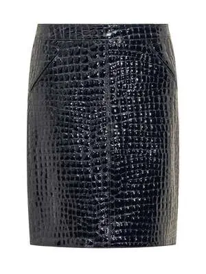 TOM FORD Goffrata Crocodile-print Mini Skirt